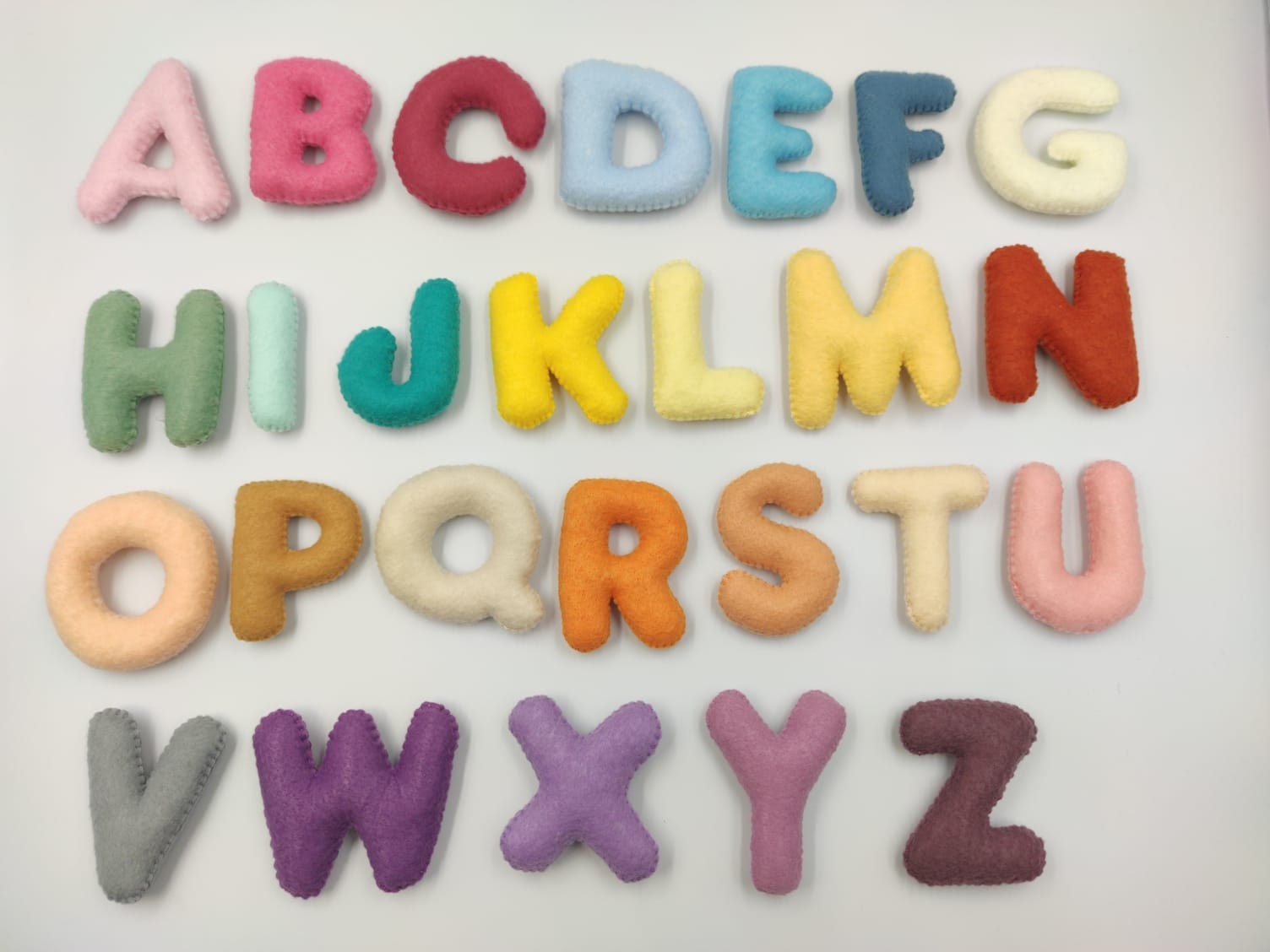 Felt Alphabet Letters, Felt Letters A-Z, Learning Letters, Learning ...