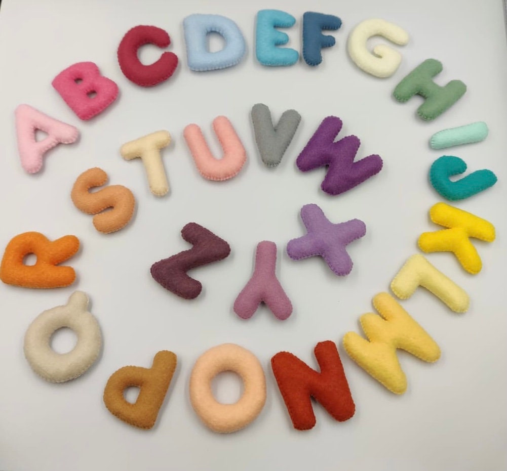 Felt Alphabet Letters, Felt Letters A-Z, Learning Letters, Learning ...