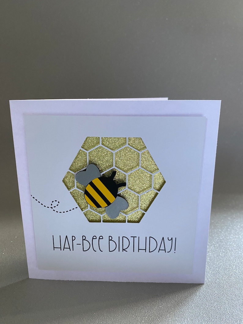 Handmade Bee Themed Birthday Card Personalised - Etsy