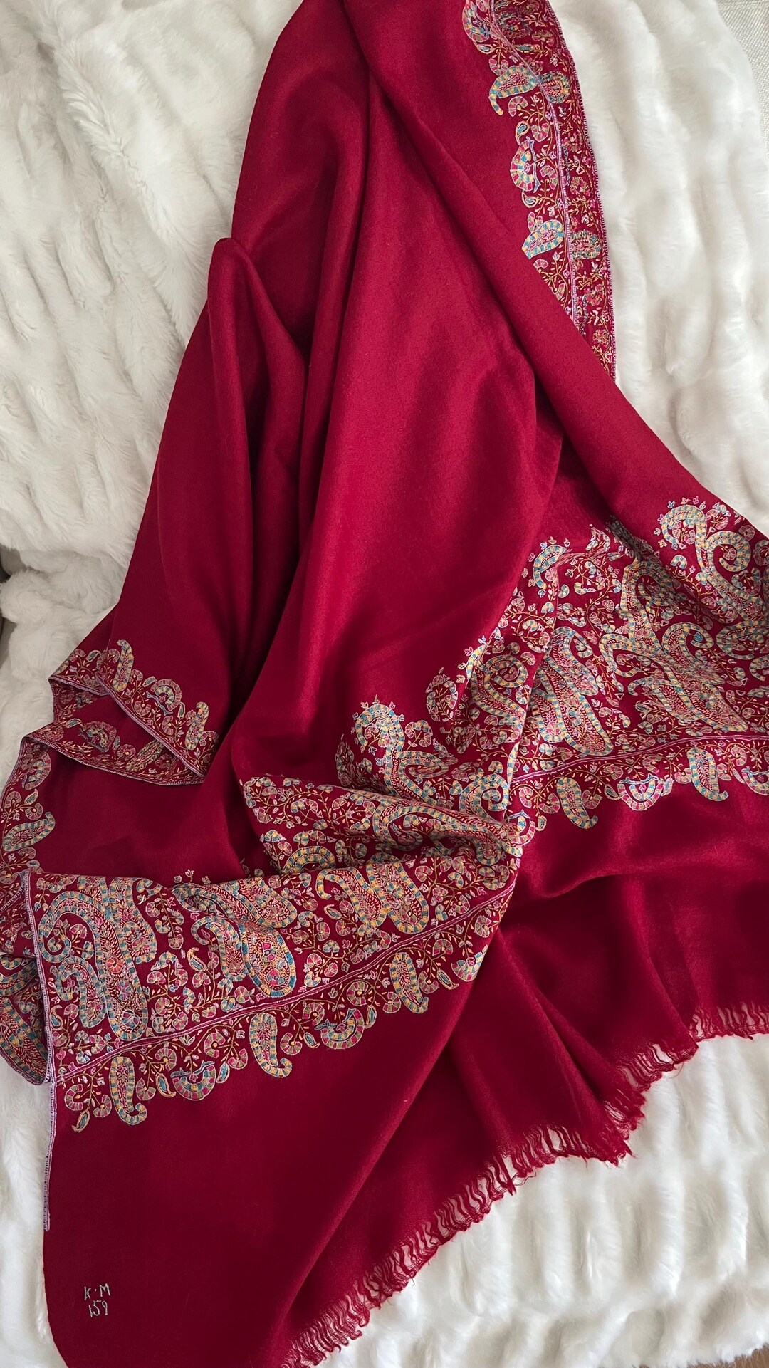 Authentic Pure Handwoven and Hand Embroidered Pashmina Shawl - Etsy