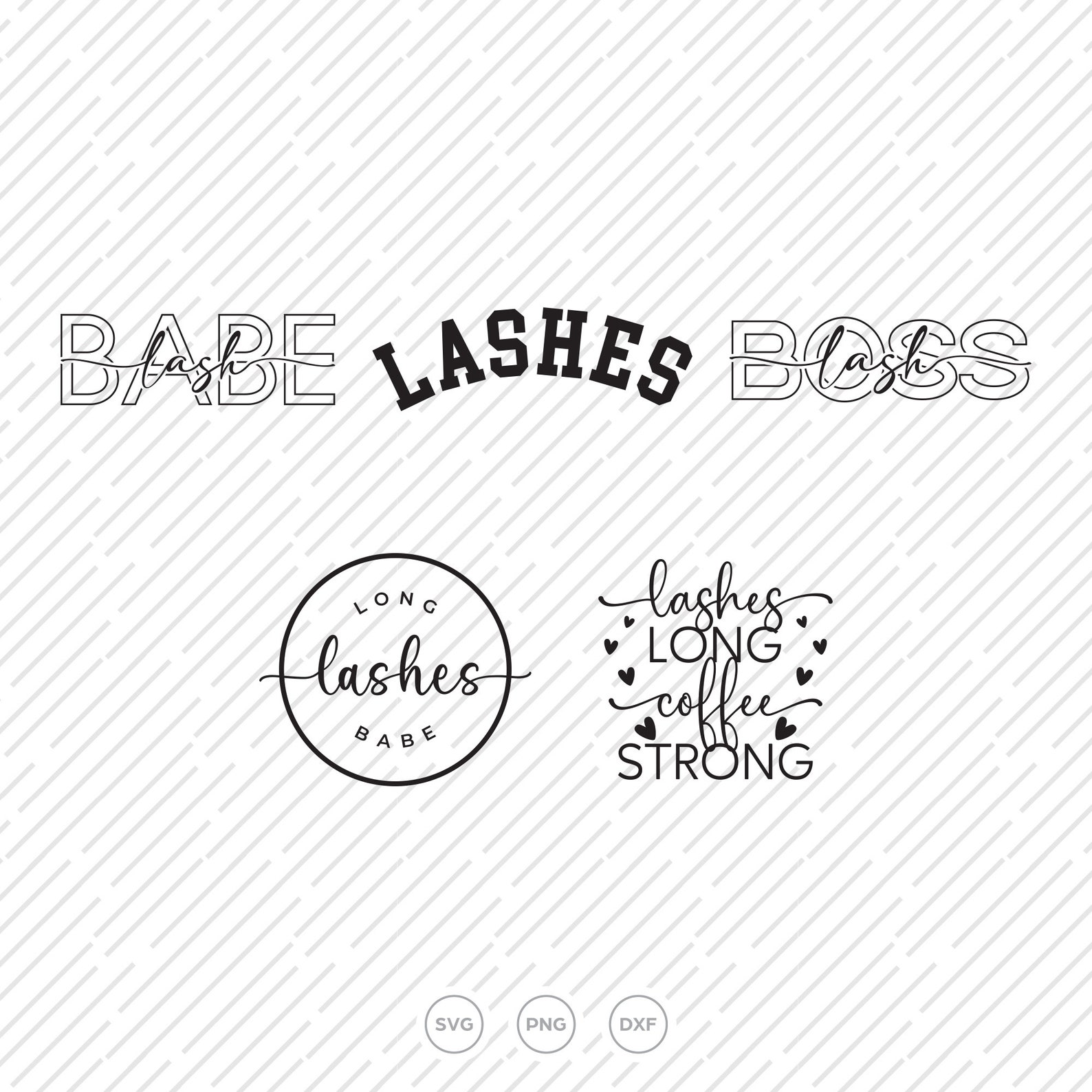Lashes SVG Bundle, Lash Boss, Lash Babe, Eyelashes Svg, Lashes SVG, Png ...