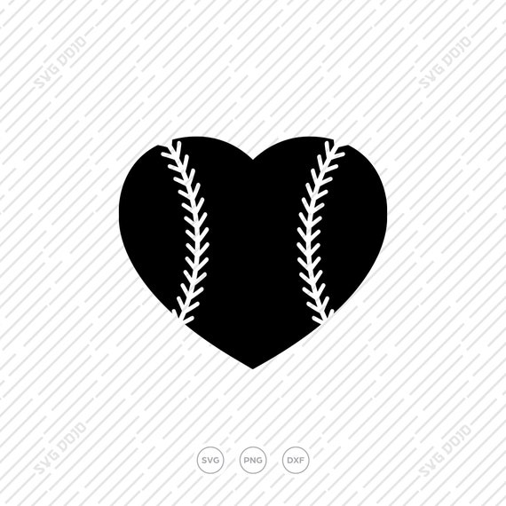 Baseball Heart SVG Baseball Png Baseball Svg Heart - Etsy