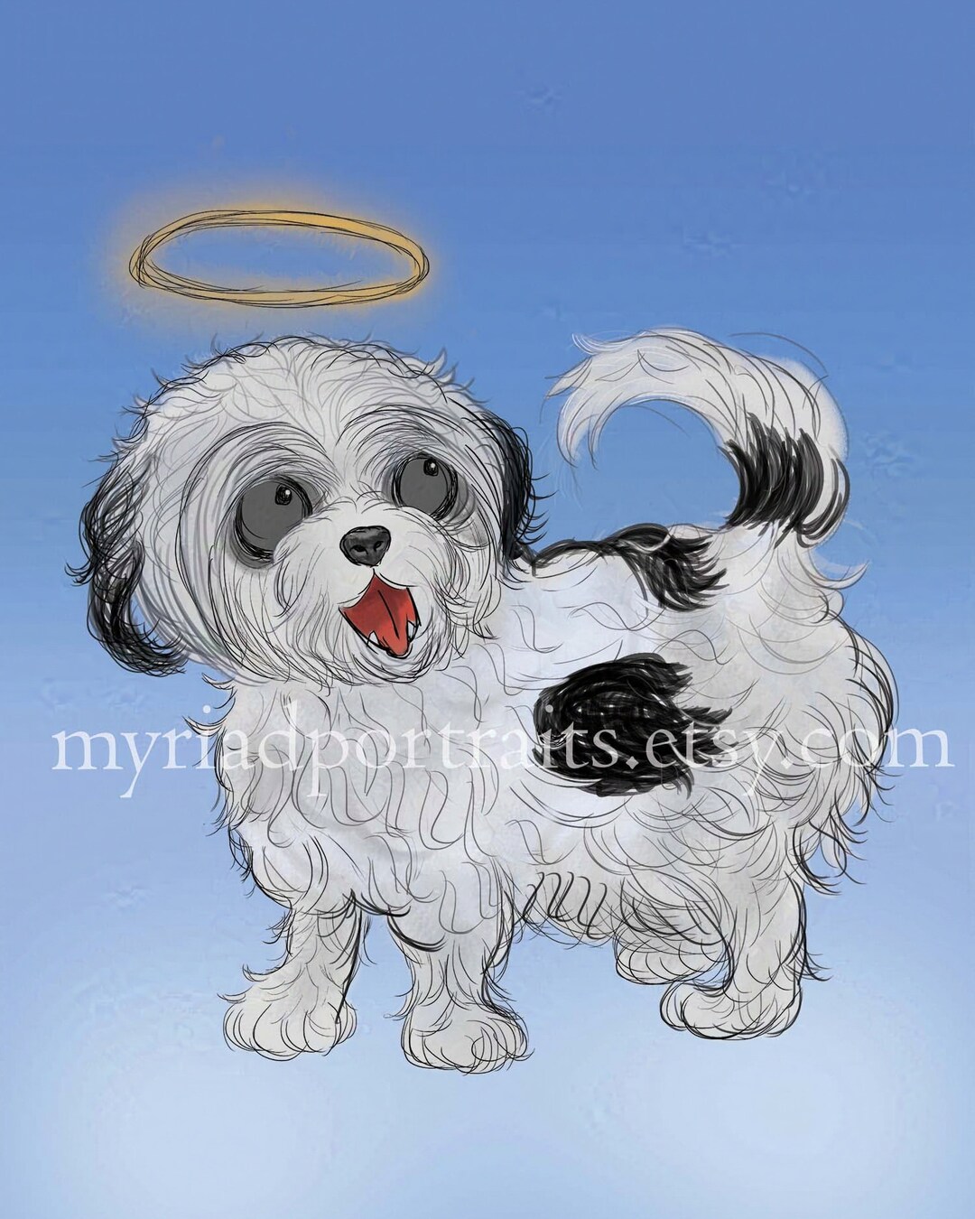 Custom Pet Memorial | Dog Memorial | Cat Memorial | Hand Drawn Portrait ...