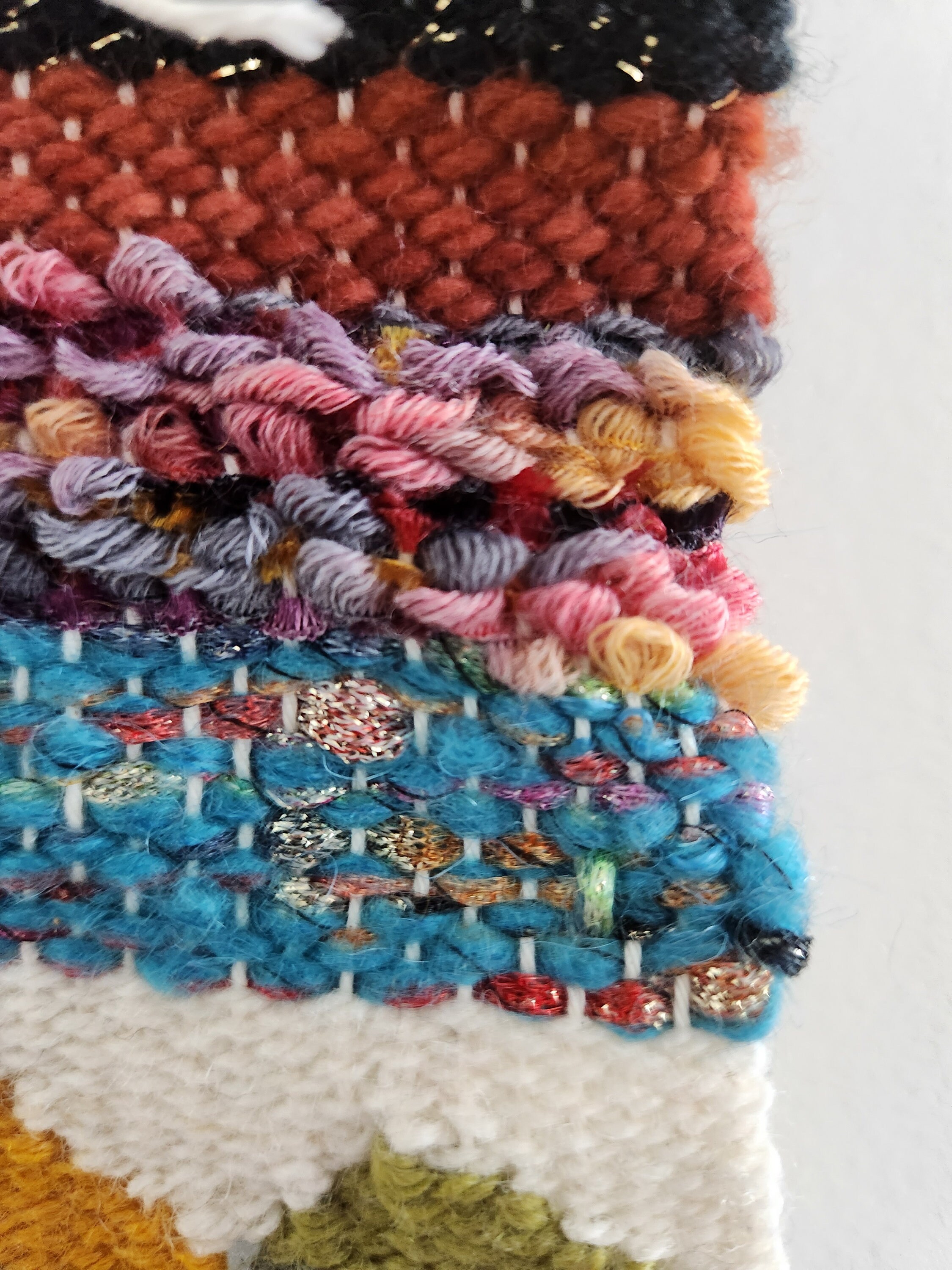 Mini Tapestry 3 Houses and a Red Moon - Etsy