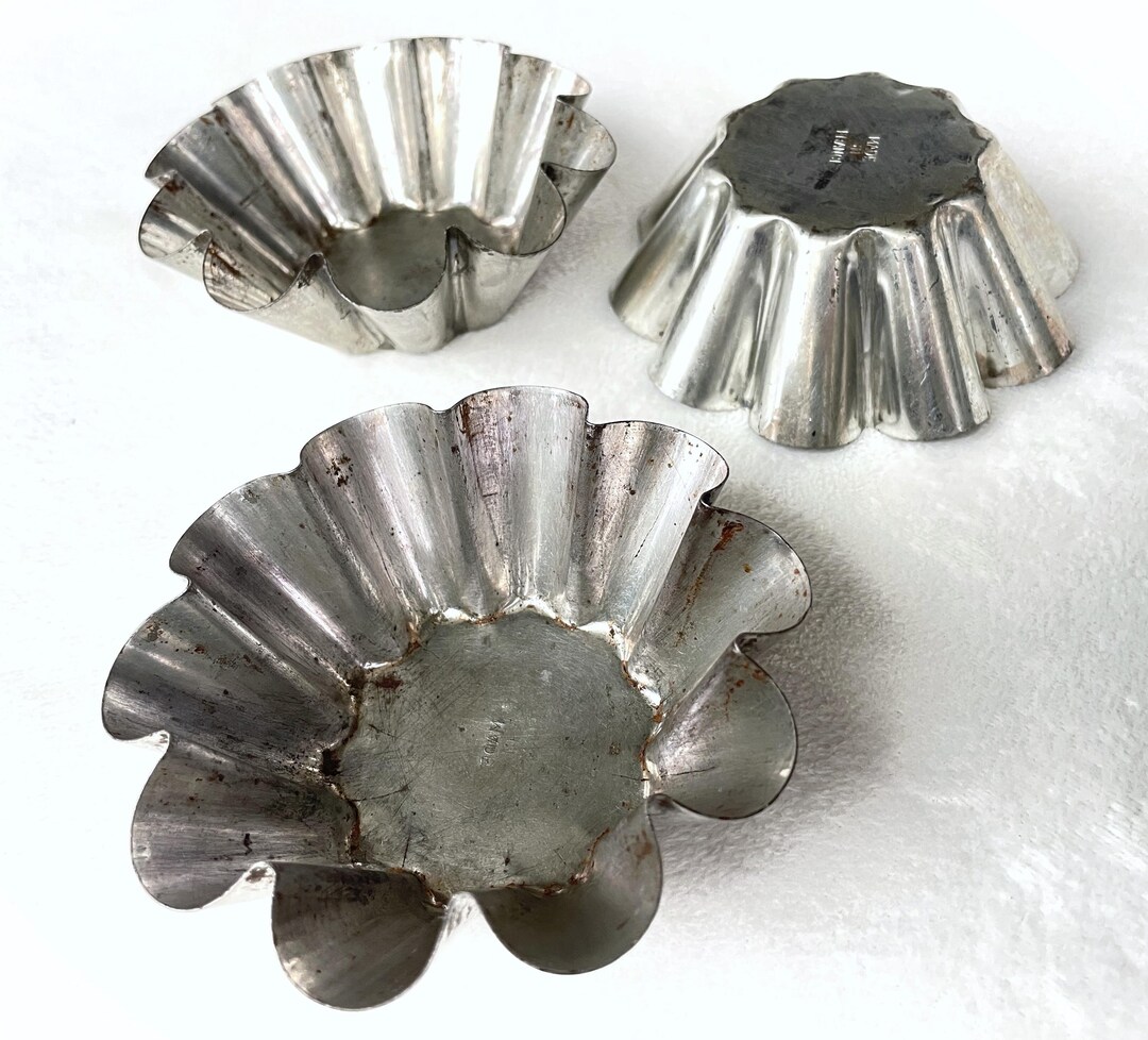 Vintage French Tart Tins Fluted Steel Pastry Pans, 4 Set of 3 - Etsy