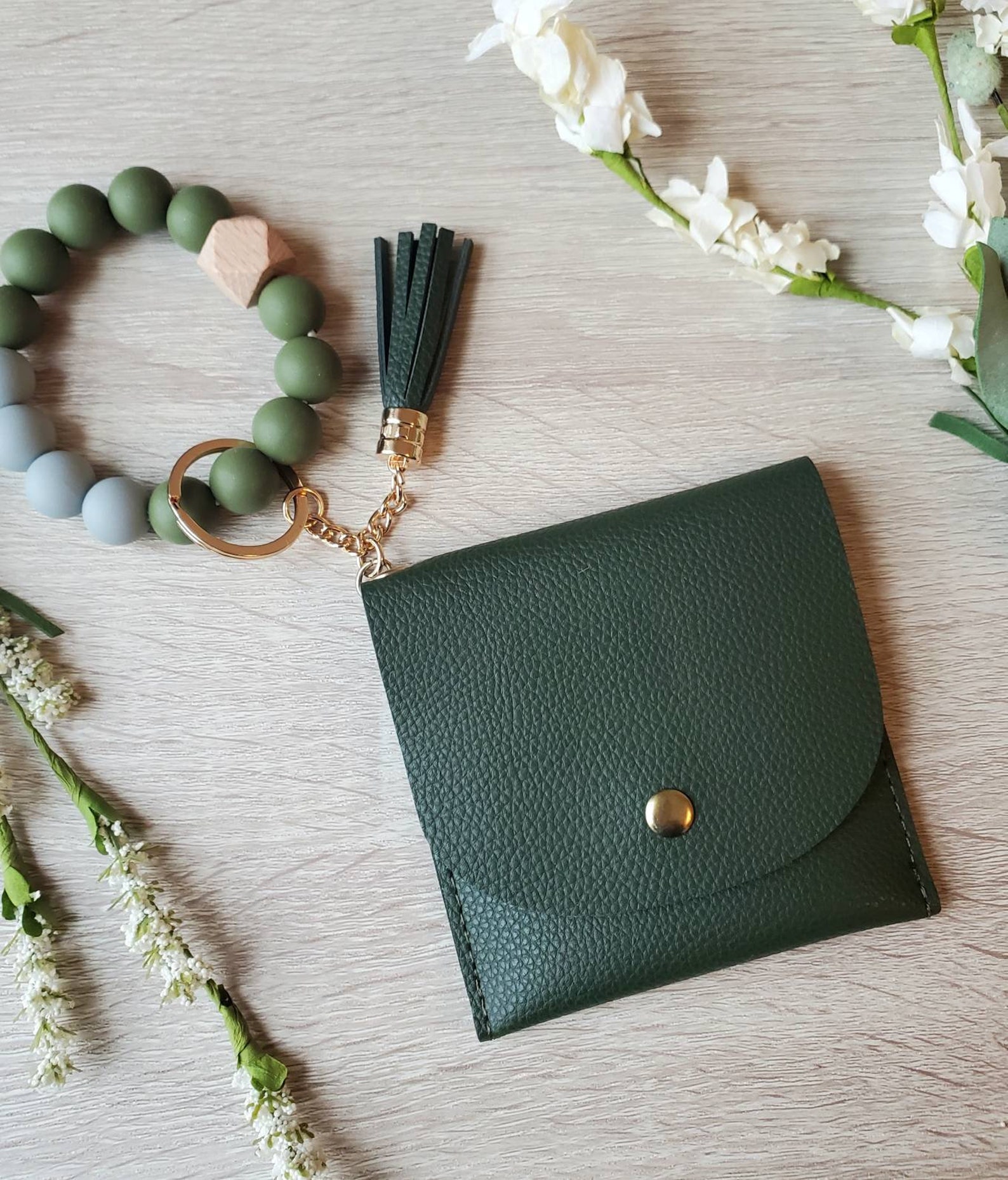 Card Holder Wallet Keychain Beaded Keychain Women Wallet - Etsy