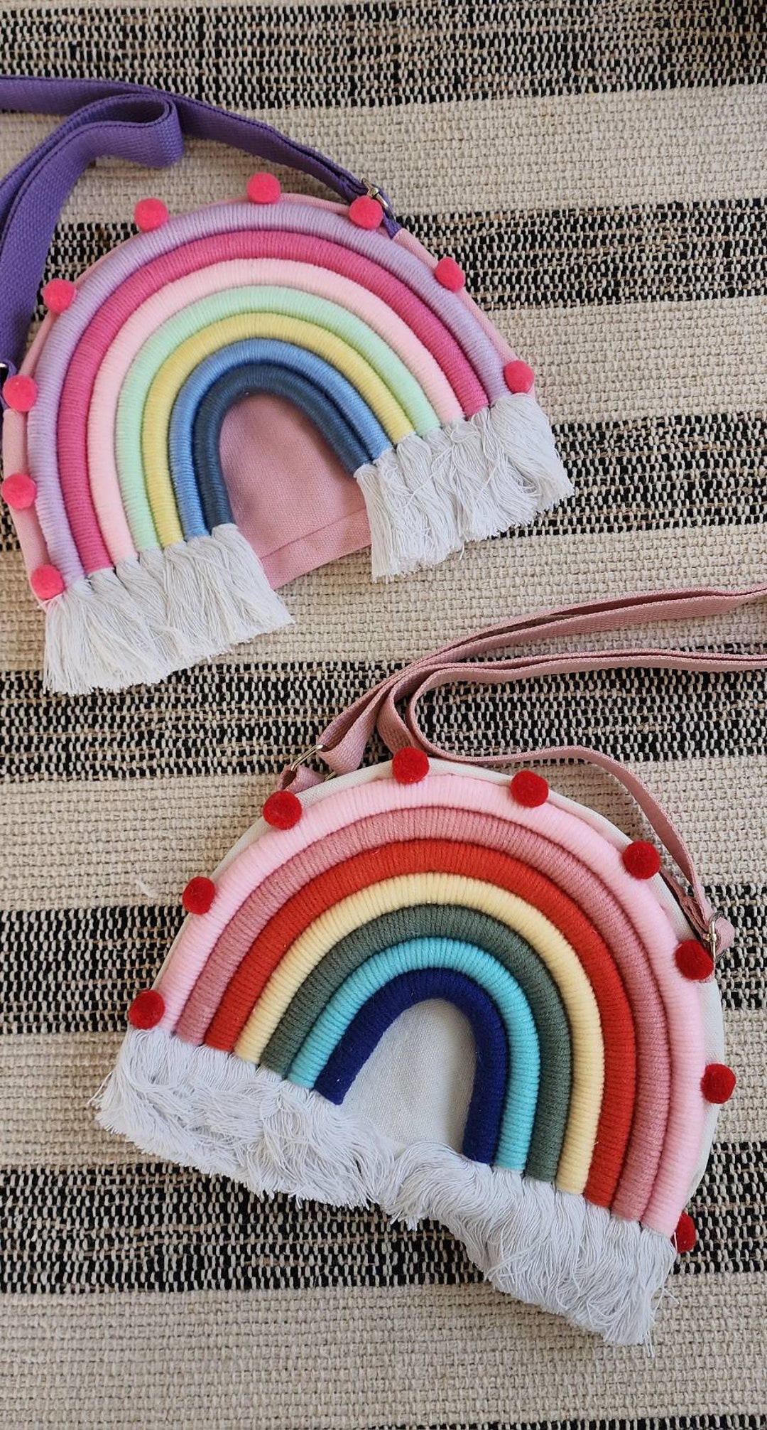 Rainbow Macrame Mini Purse| Cute Purse for Baby Girls| Pretty Gift for ...