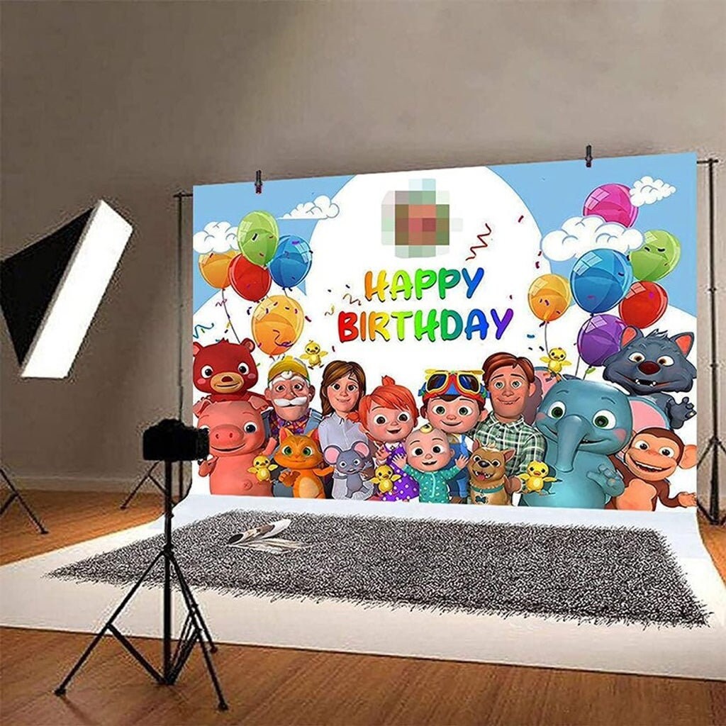 Cocomelon Backdrop Birthday Party 5x3ft | Etsy