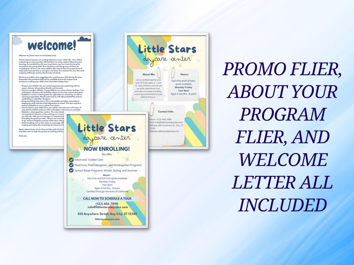Editable Daycare Forms Bundle, Home Daycare Starter Kit, Childcare ...