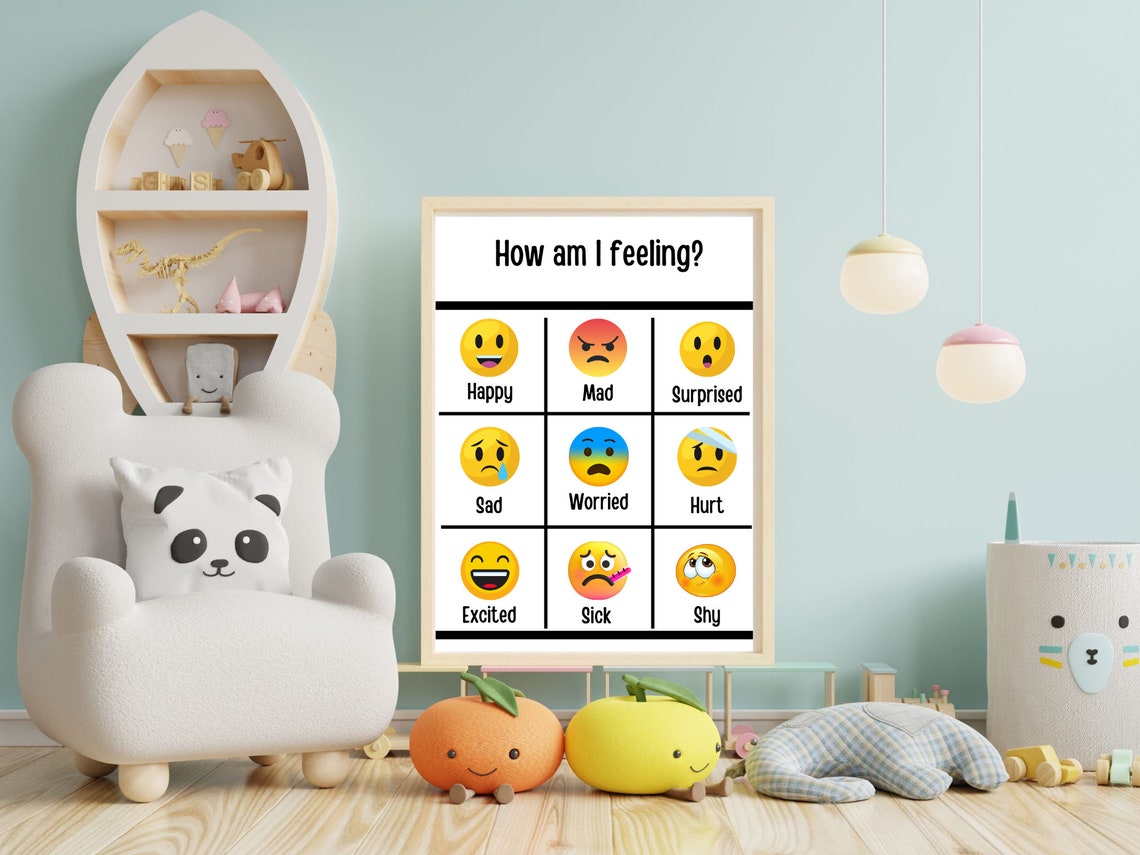 Feelings Chart | How Am I Feeling? | Toddler Emotions | Children Kids ...