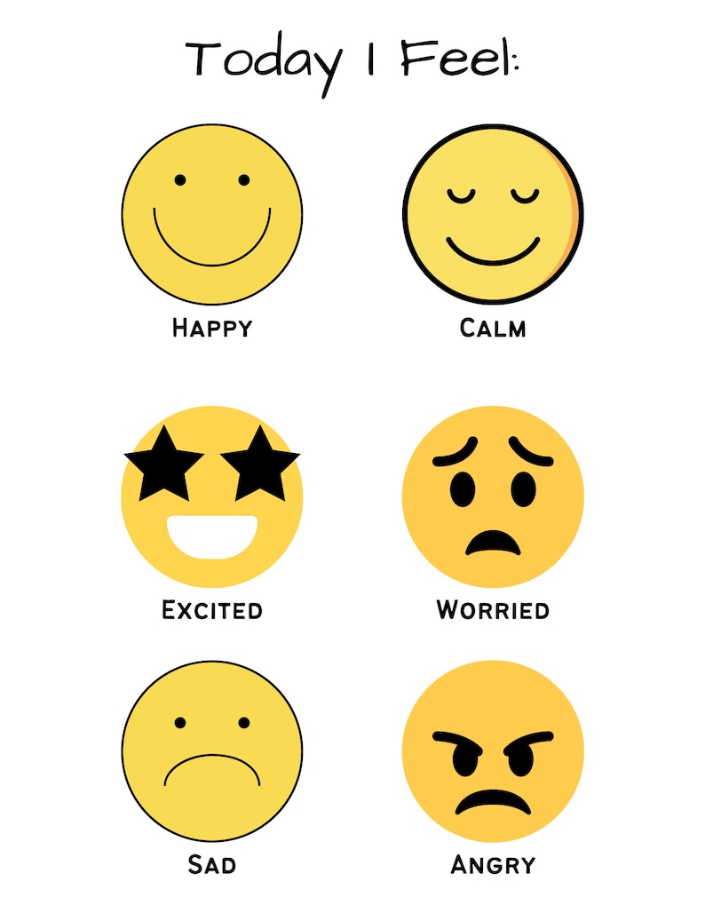 Emotions Chart | Feelings Chart | Toddlers, Preschoolers, Feeling Chart ...