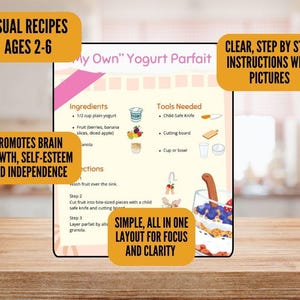 Montessori Visual Recipe Cards for Toddlers and Kids - Learn to Cook ...