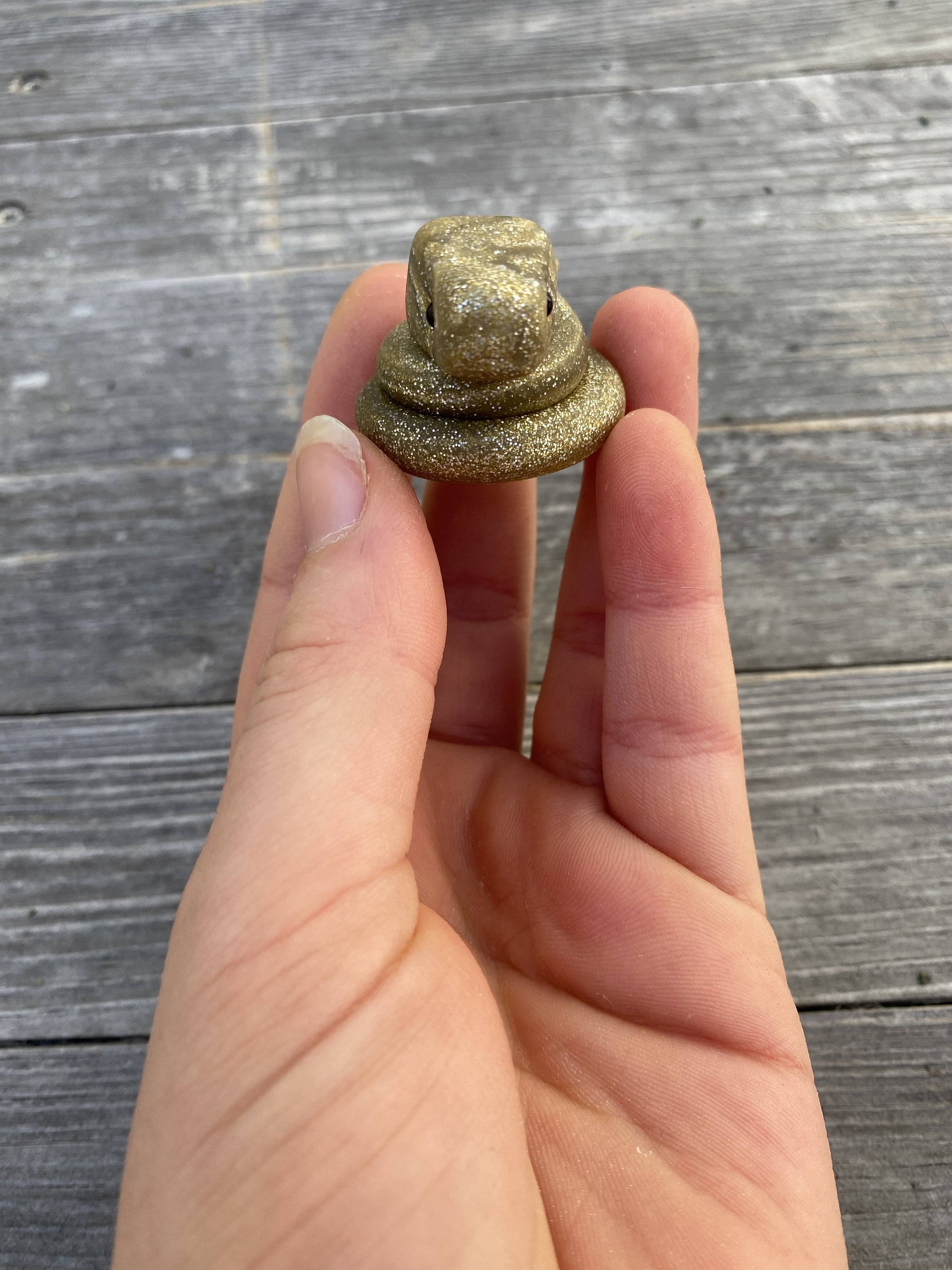 Glittery Gold Coiled Ball Python Sculpture - Etsy