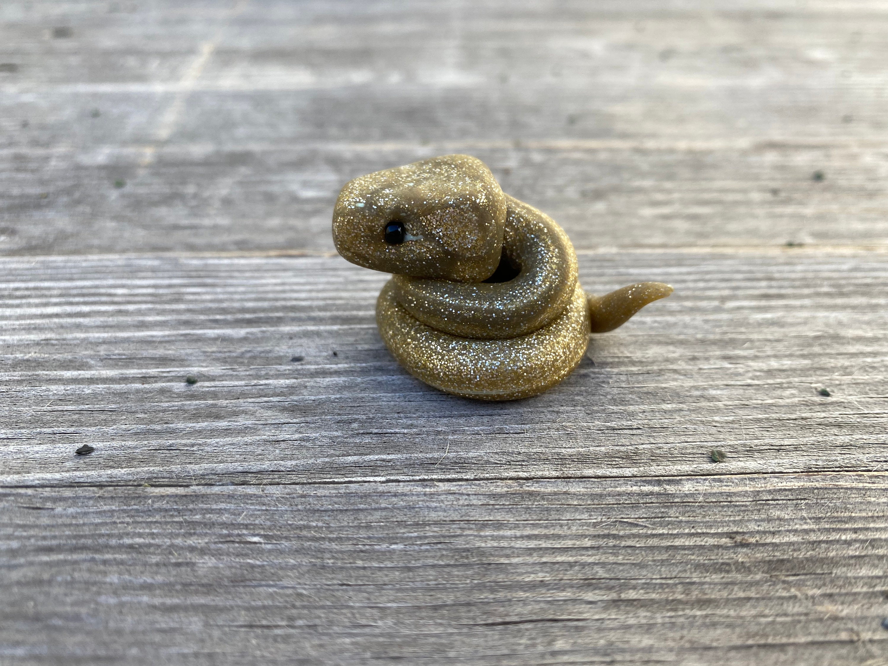 Glittery Gold Coiled Ball Python Sculpture - Etsy