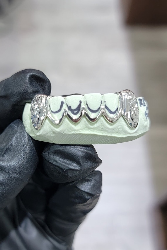 14k Gold Plated Grillz Top Teeth Mainlead 14k Gold Plated Double Open ...