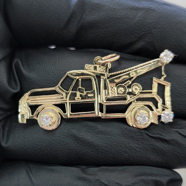 Gold Truck Pendant - Etsy