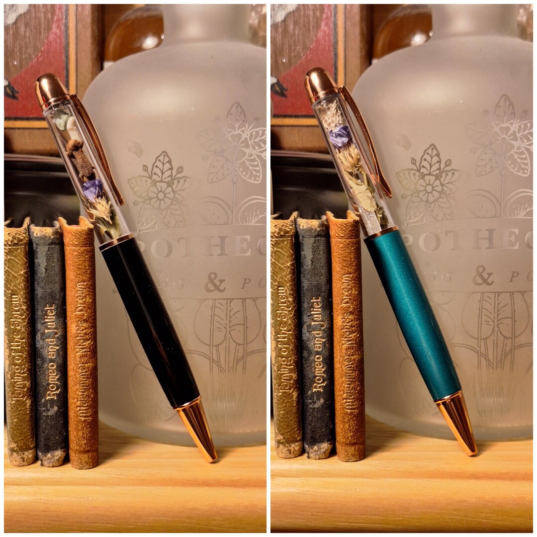 CUSTOM Tarot / Gemstone / Botanical Spellcraft Ballpoint Pen, Black Ink ...