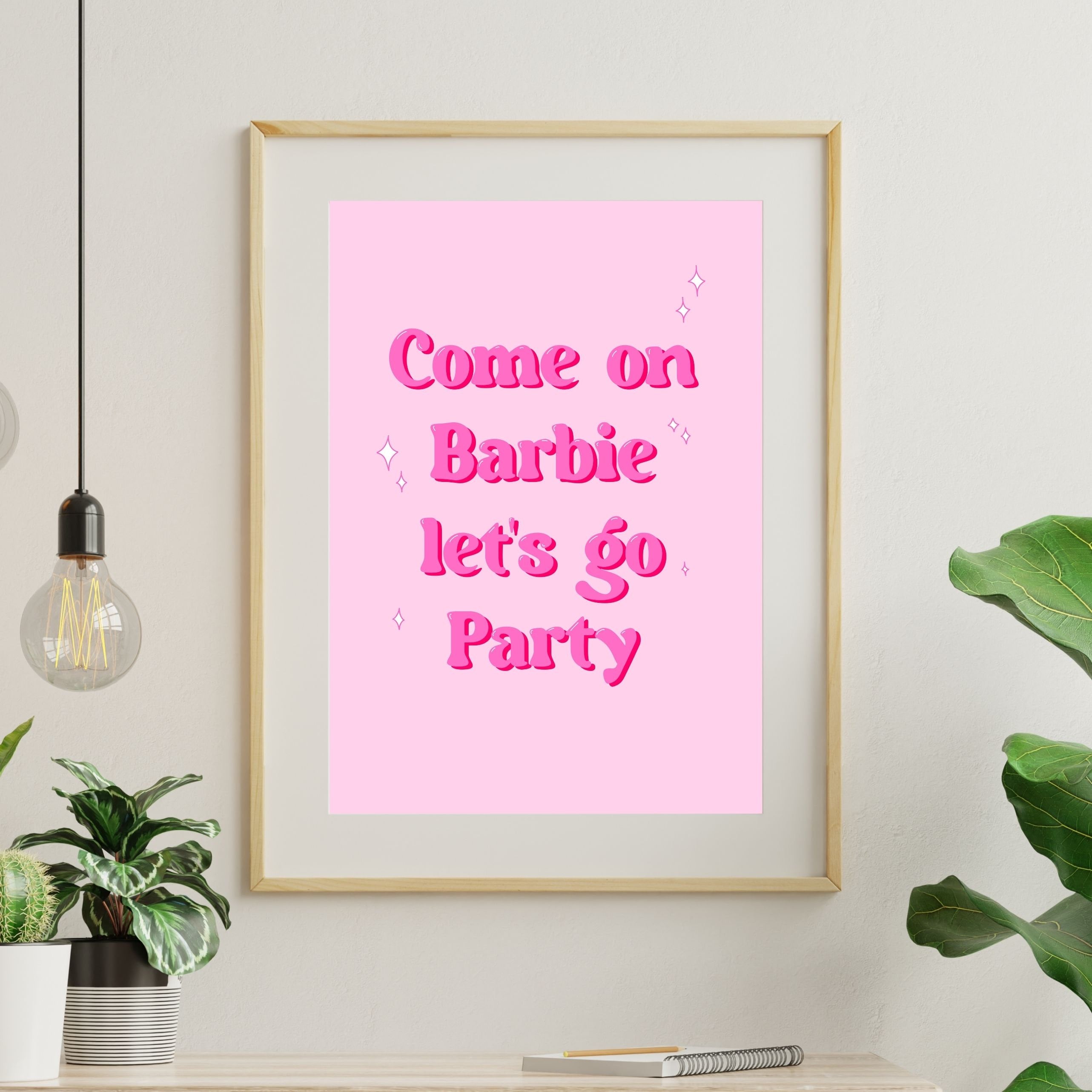 Come on Barbie Let's Go Party Printable Wall Art - Etsy UK