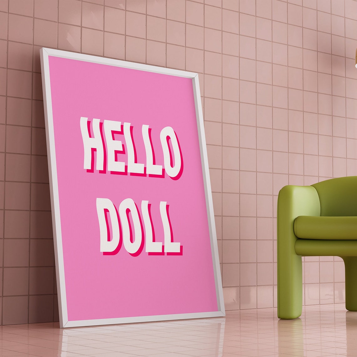 Digital Barbie Wall Art Doll Printable Wall Art Hot Pink Barbie Series ...