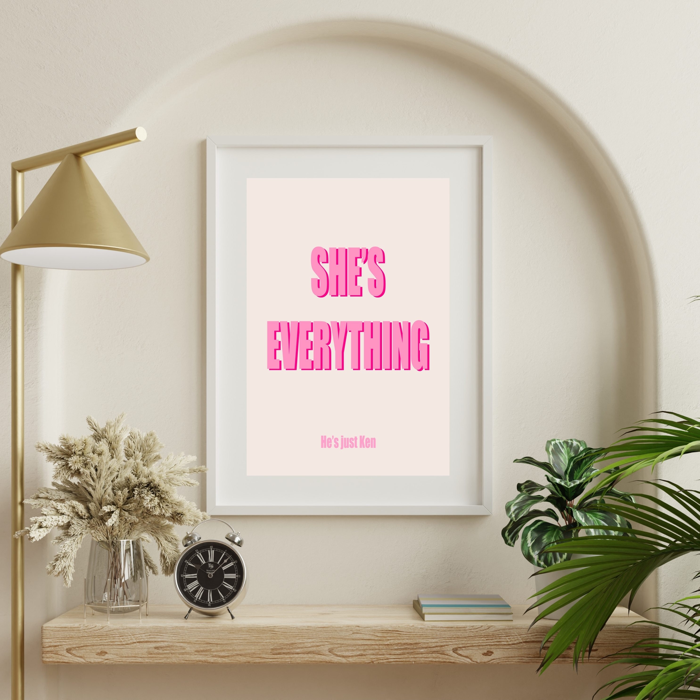 Barbie Wall Art Shes Everything Hes Just Ken Printable Etsy México