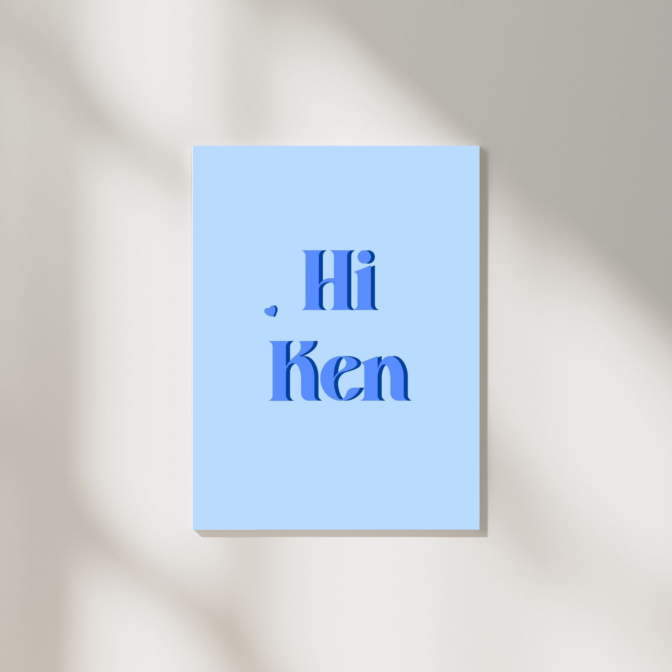 Hi Barbie Hi Ken Wall Art Chic Barbie Typography Feminine - Etsy