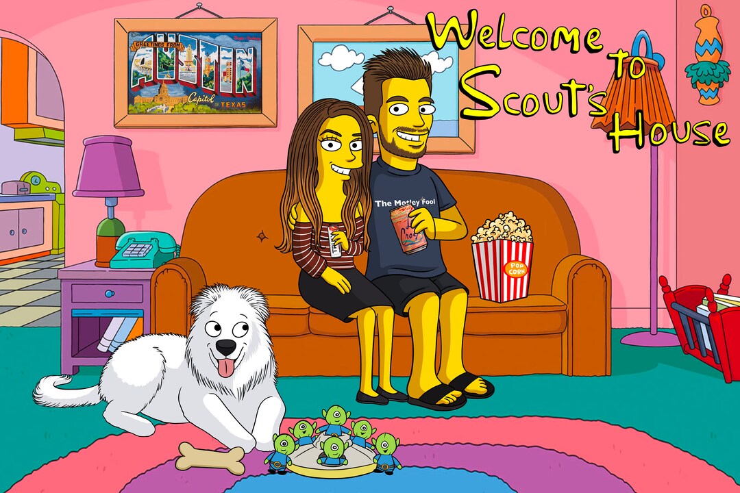 Custom Yellow Family Portrait | Yellow Caricature | Cartoon Family ...