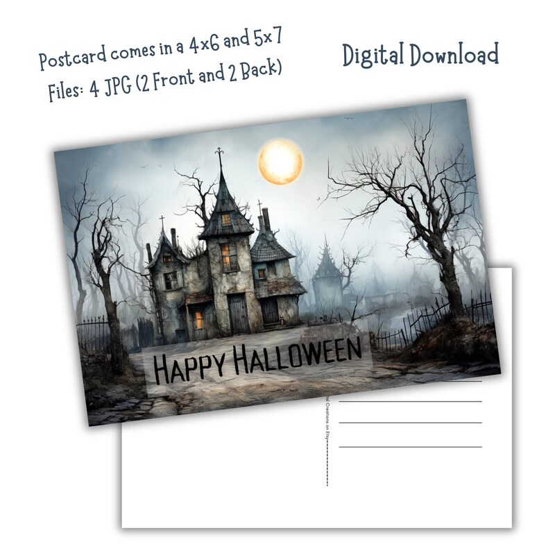 Halloween Postcards - Etsy