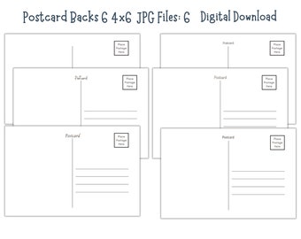 Postcard Stencil Svg - Etsy