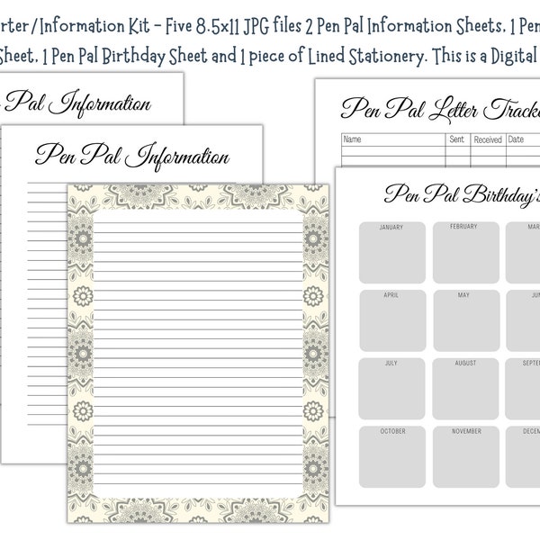 Pen Pal Kit - Etsy