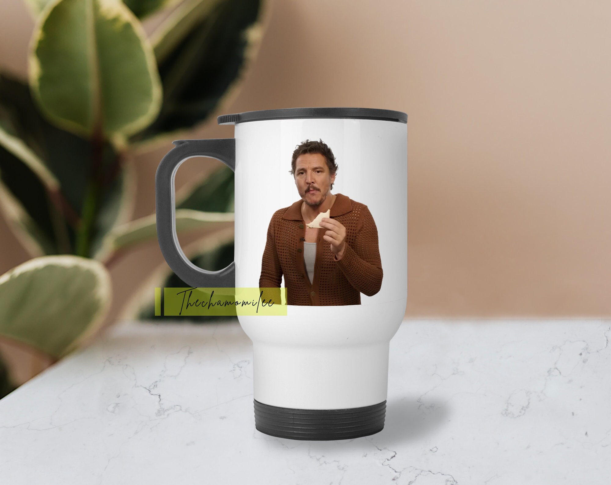Pedro Pascal Eating Sandwich Snack Meme Mug Ceramic, Color Changing Mug ...