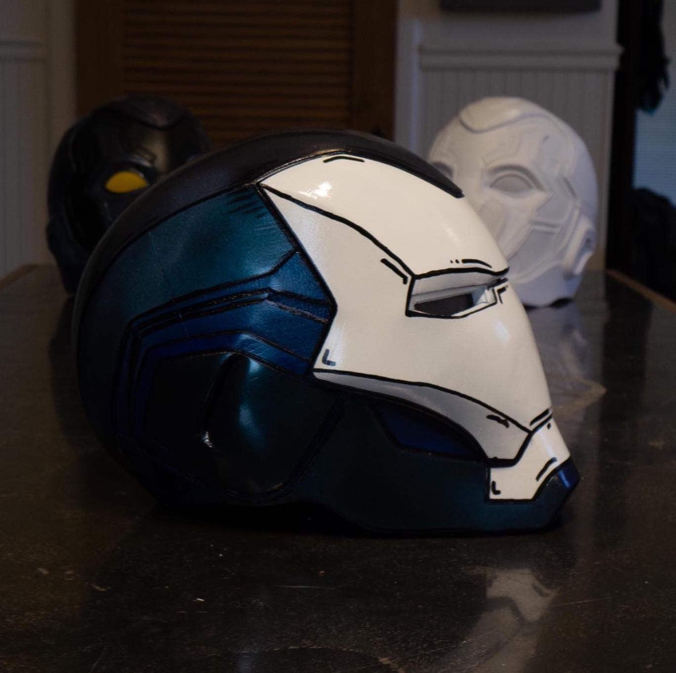 Iron Man 3D Printed Helmet Custom Paint Job and LED Eyes Cosplay - Etsy