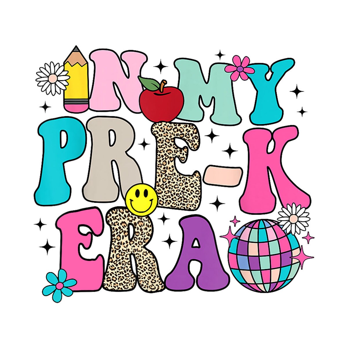 In My Pre-k Era Back to School Retro Groovy Preschool Digital PNG - Etsy