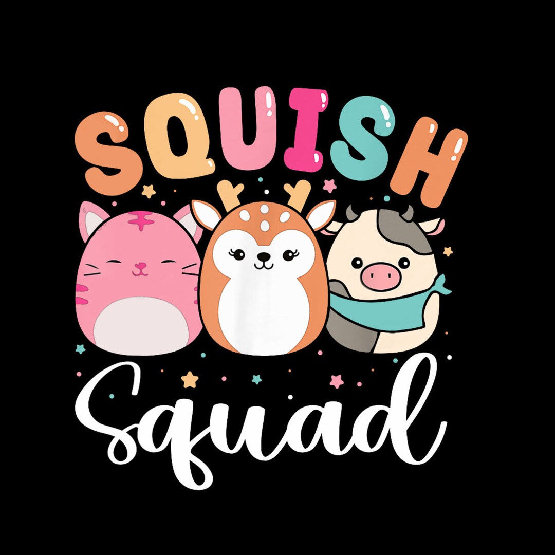 Squish Squad Birthday Shirt for Girls Kids Toddlers Digital PNG - Etsy