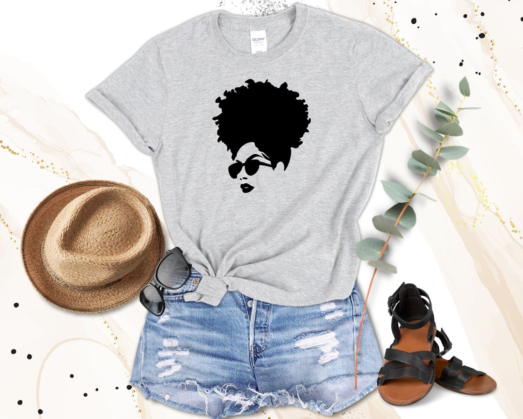 Afro Women Shirt, Black Women Shirt, Cute Women Shirt, Gift to Her ...