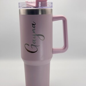 Personalised Birth Flower 40oz Tumbler With Name, Custom 40oz Tumbler ...