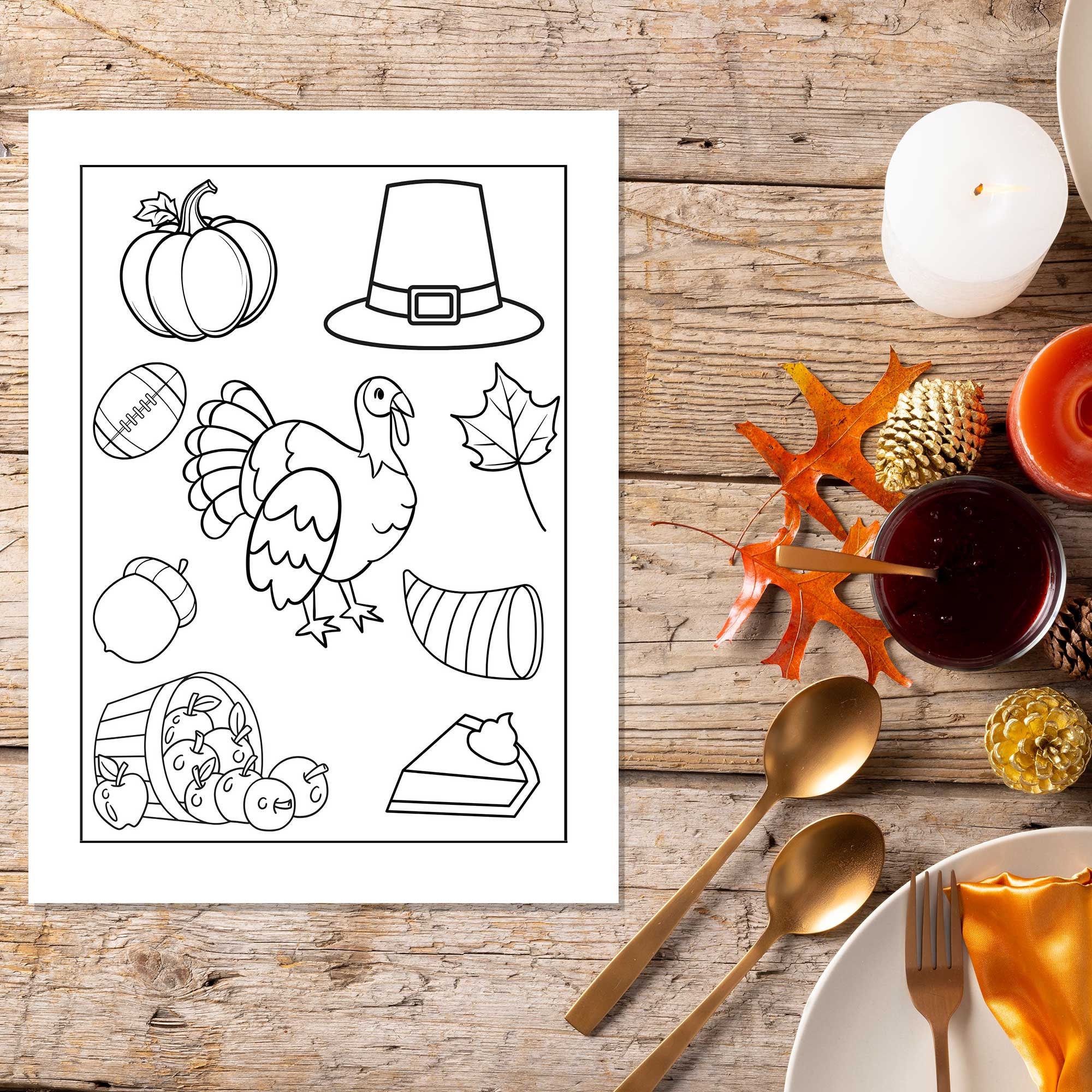 Fall Coloring, Printable Coloring Pages, Thanksgiving Printable ...