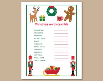 Christmas Word Search Game, Christmas Family Game, Christmas Party ...