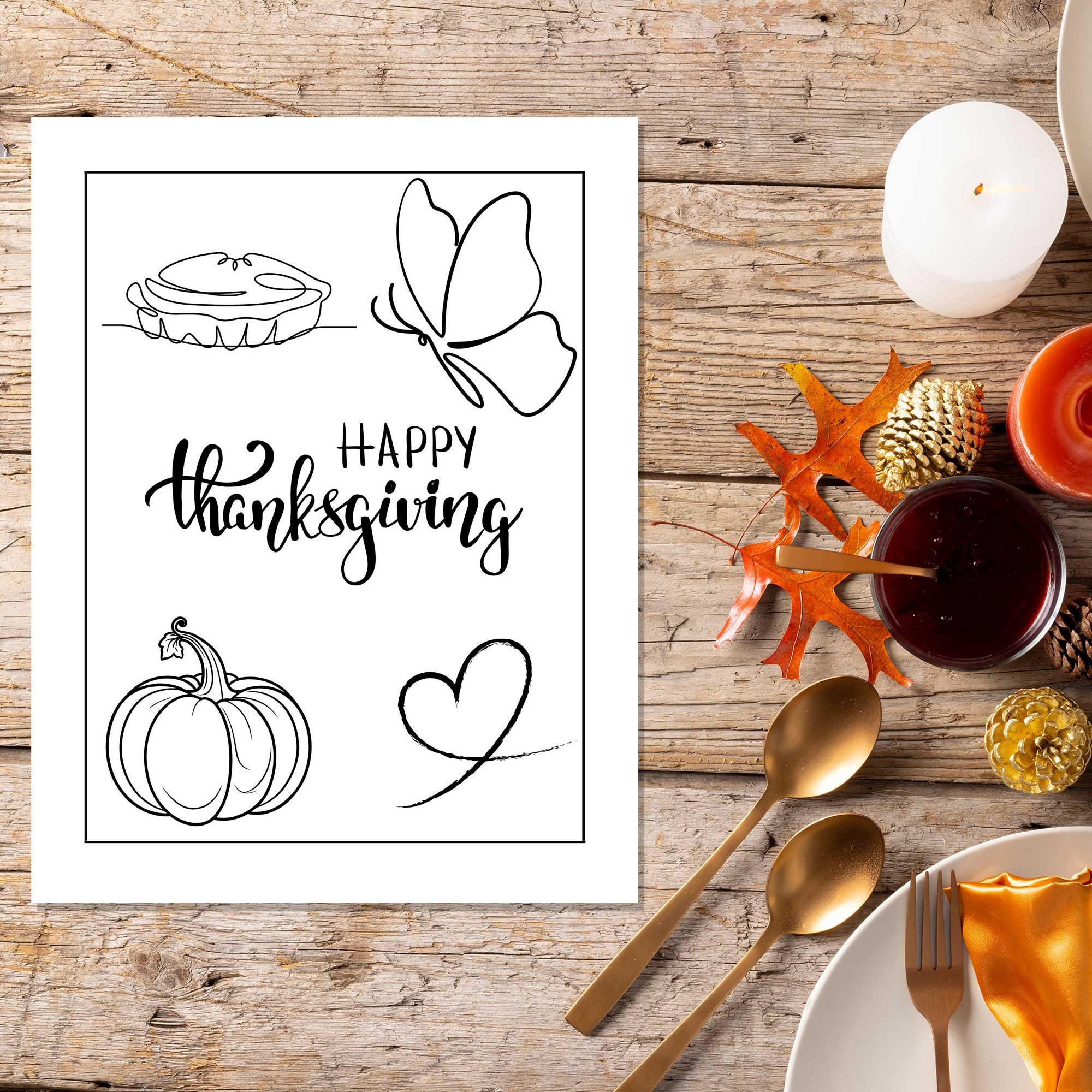 Fall Coloring, Printable Coloring Pages, Thanksgiving Printable ...
