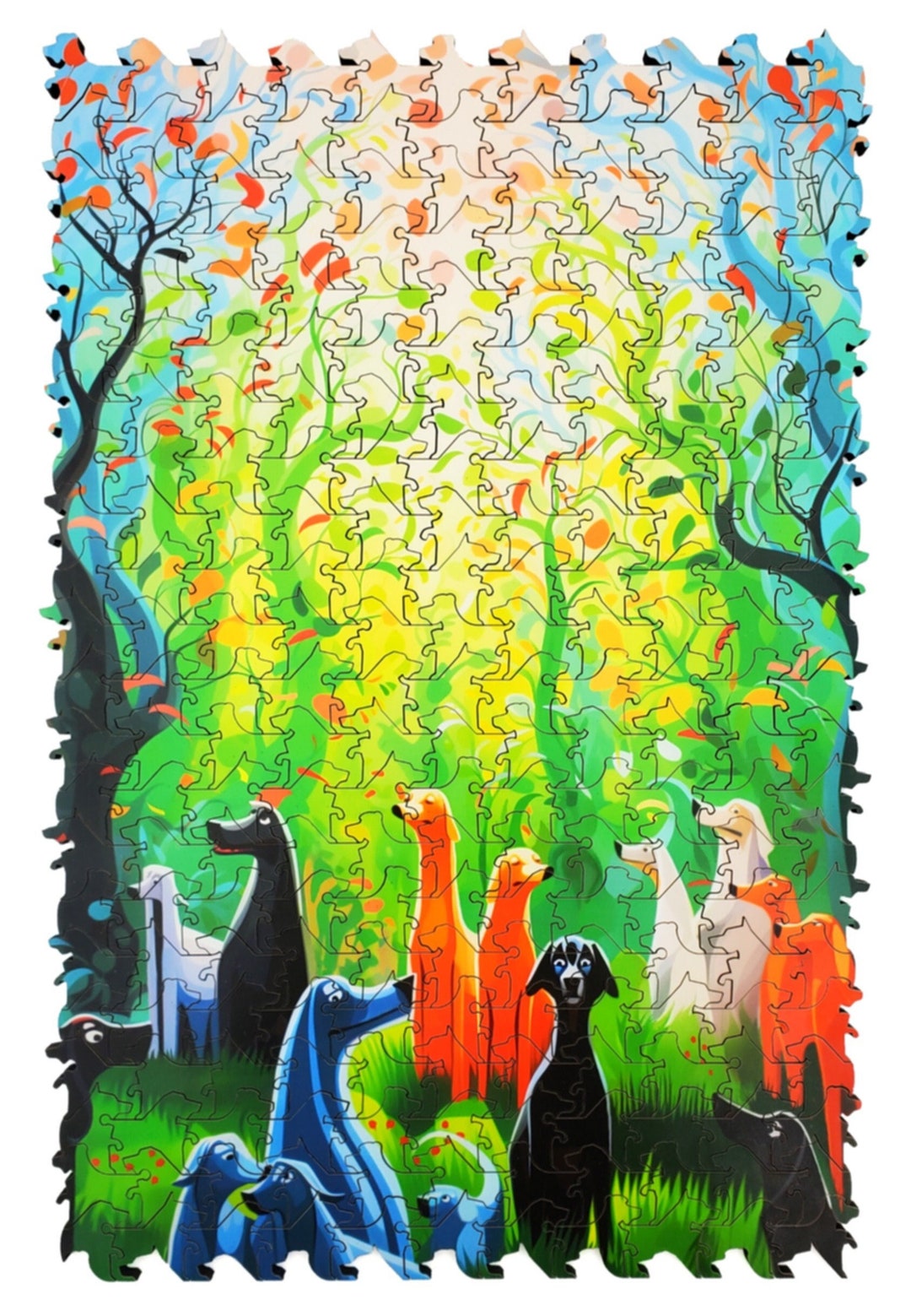 Wooden Dog Puzzle Ruff Cut - Etsy