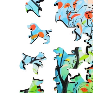 Wooden Dog Puzzle Ruff Cut - Etsy