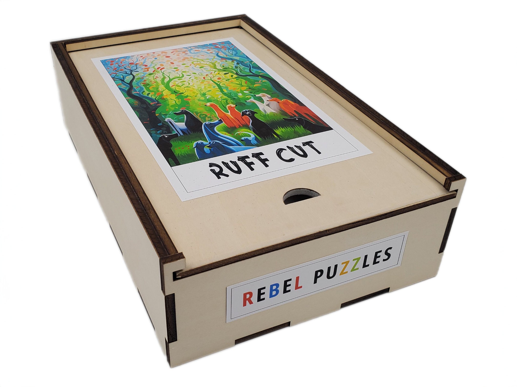 Wooden Dog Puzzle Ruff Cut - Etsy