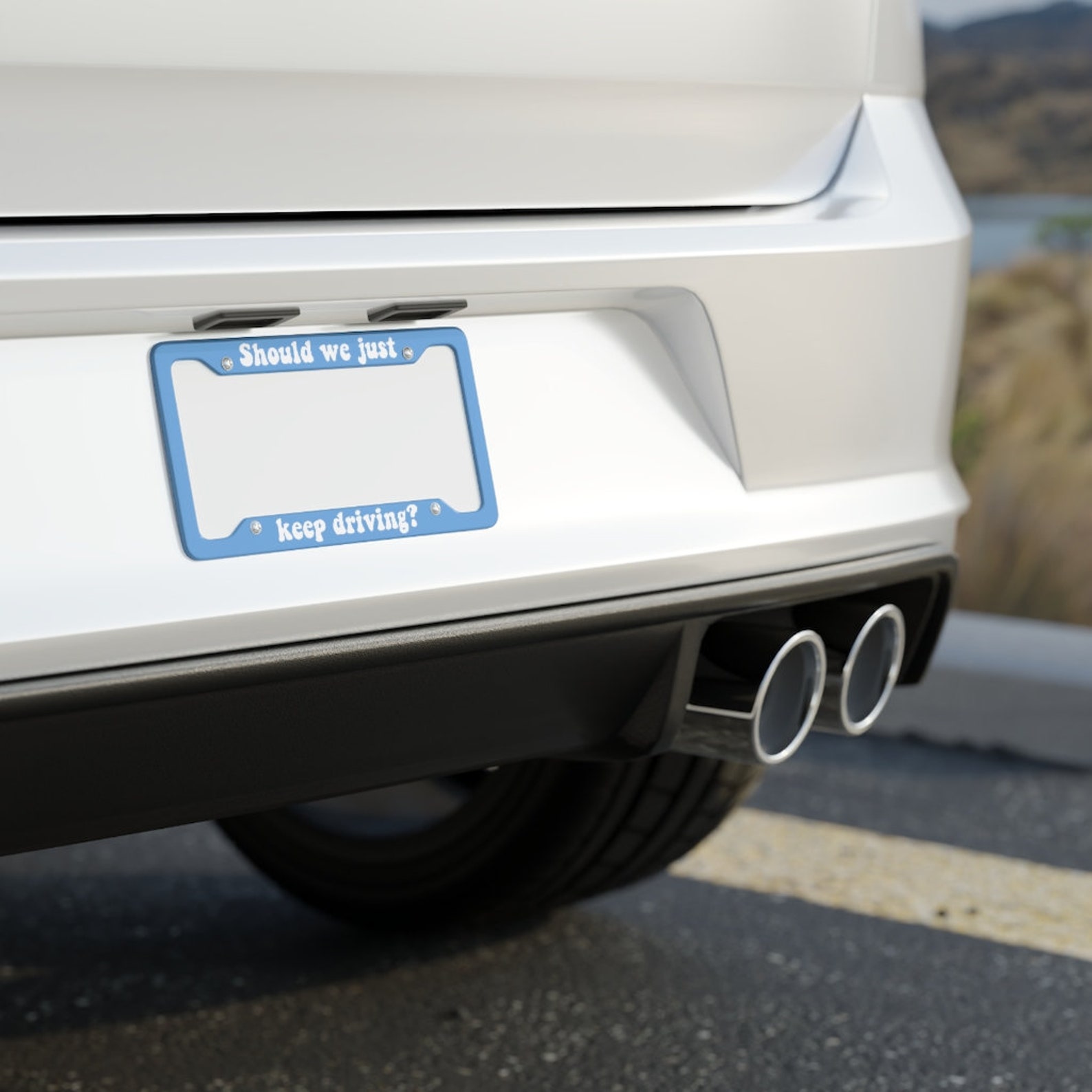 Should We Just Keep Driving License Plate Frame Car - Etsy