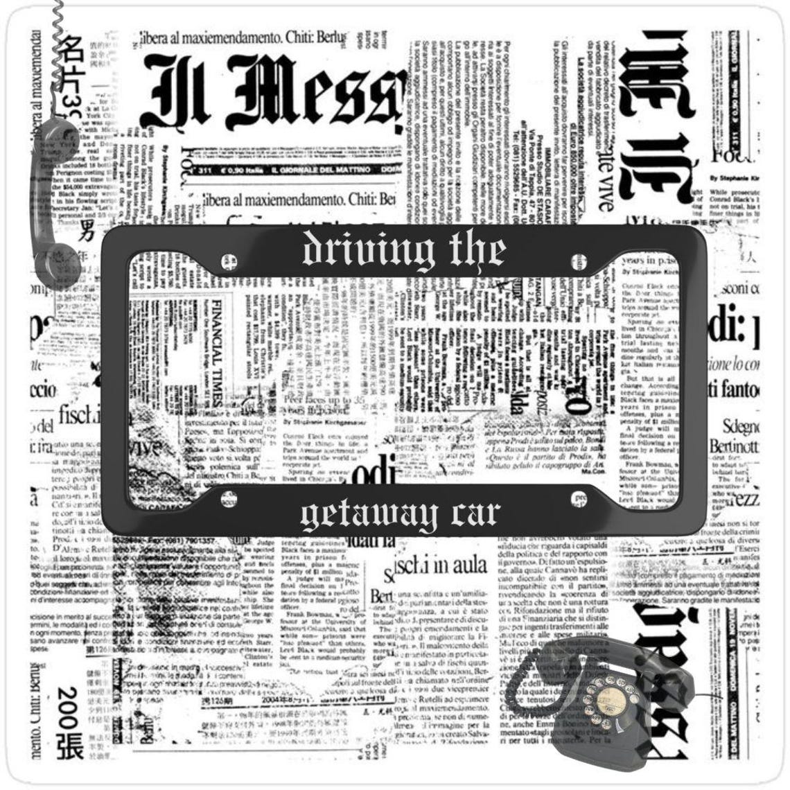 Driving the Getaway Car - License Plate Frame | Car Accessories ...