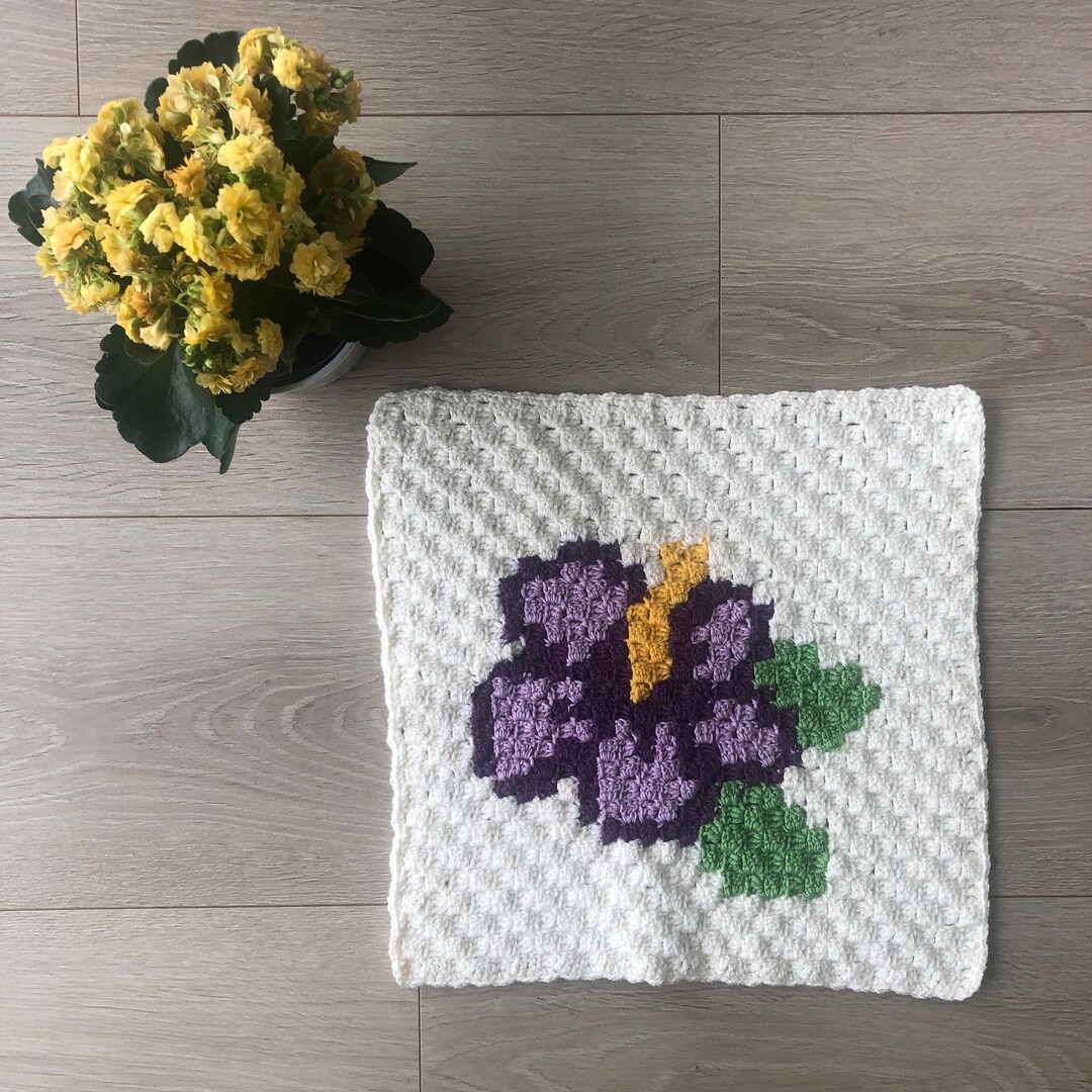 Hibiscus Crochet Pattern Corner to Corner c2c Hibiscus Crochet Pattern ...