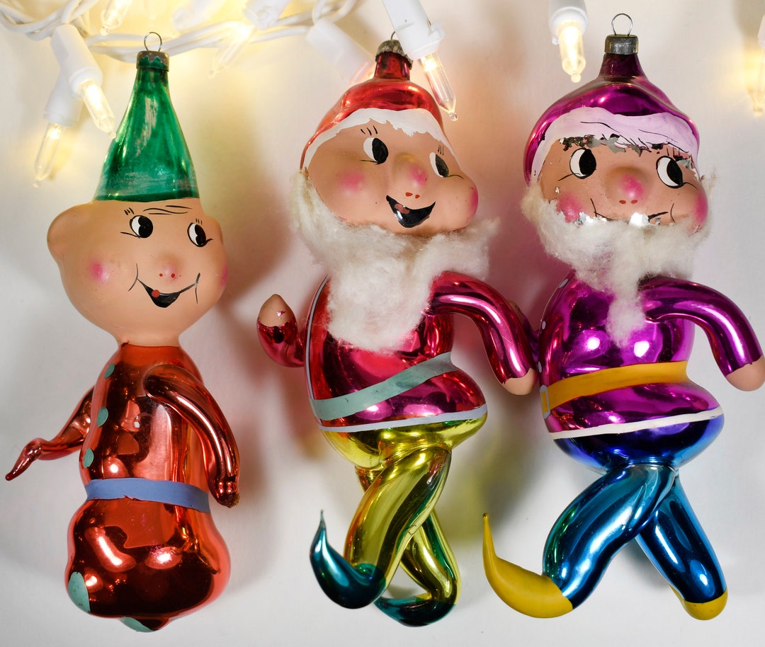 Very Rare Di Carlini Set of Three Blown Glass Italian Ornaments, Three ...