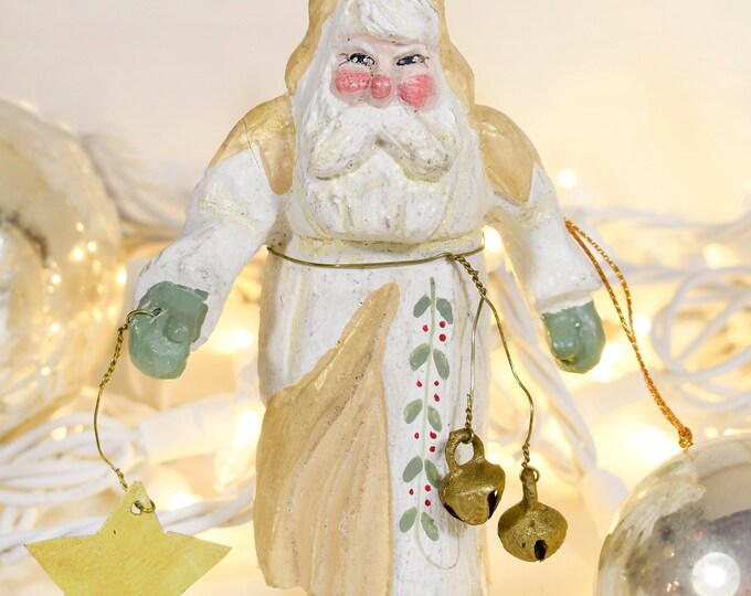 HOUSE OF HATTEN 5 Inch Santa of Peace White Winter Father Christmas ...