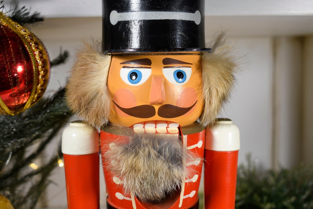 Erzgebirge 15 Vintage German Soldier Nutcracker Rabbit Fur Hair - Etsy