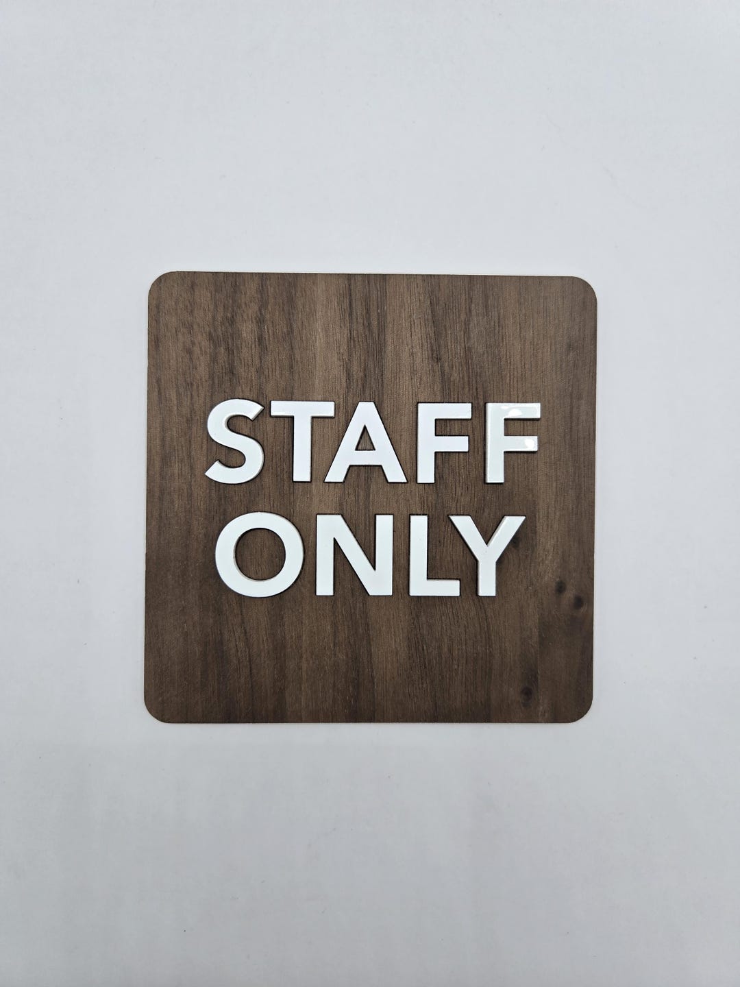 Staff Only, Wooden Door Sign, Acrylic Letters, Office Sign, Business ...