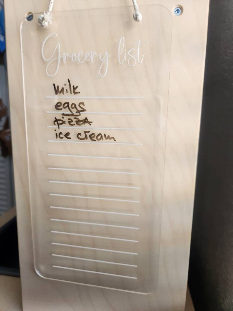 Grocery List for Ikea Play Kitchen, Clear Acrylic Sign - Etsy