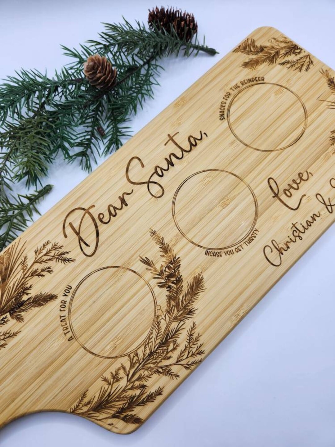 Personalized Santa Treat Board, Christmas Charcuterie, Santa Cookie ...